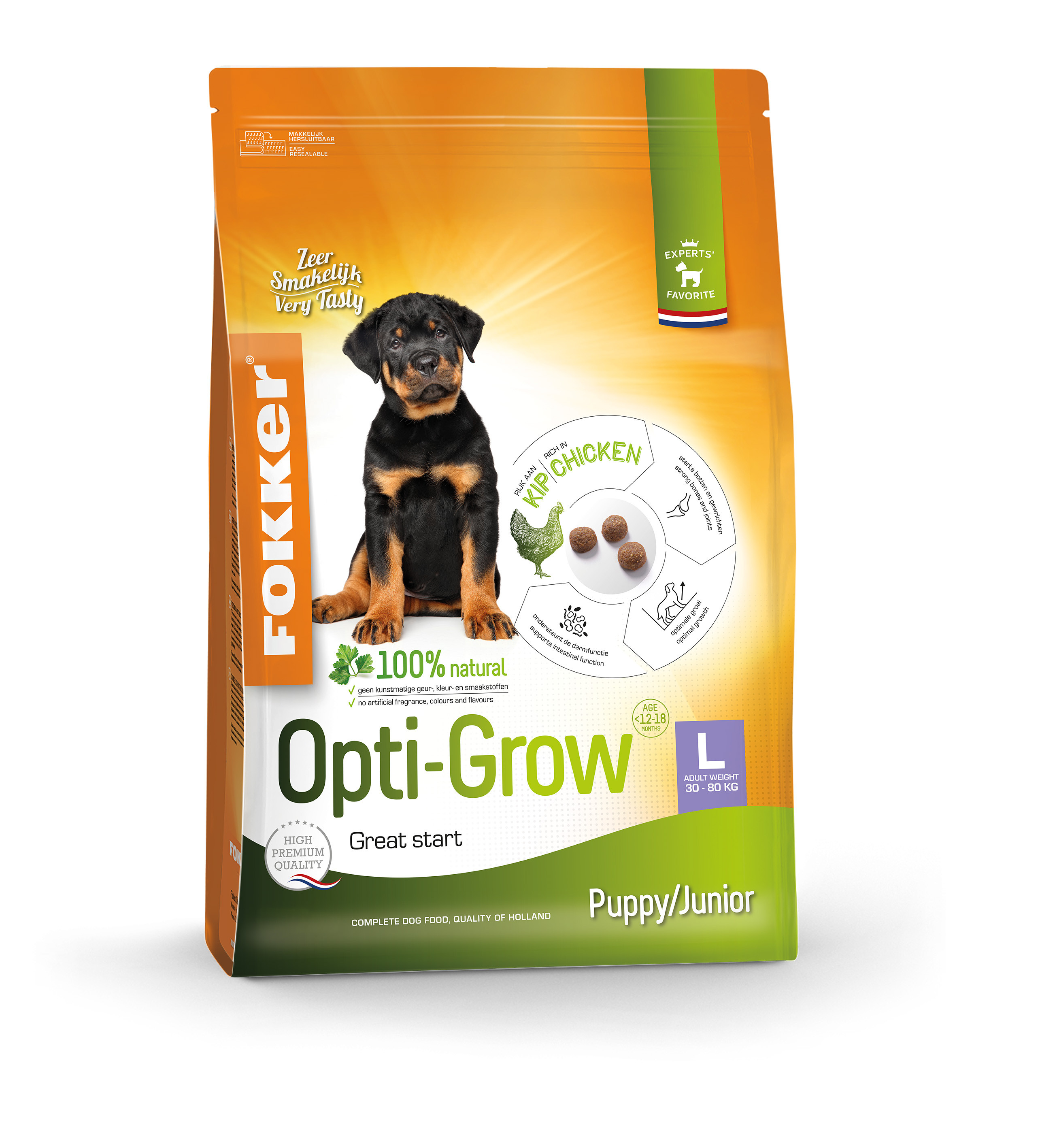 Fokker Opti-Grow L Puppy Junior hondenvoer | Voordelig