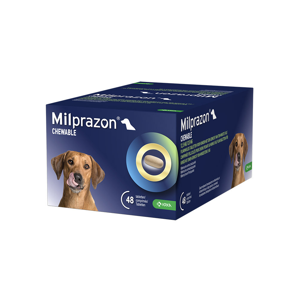 Milprazon Chewable hond 5+ kg (12,5 mg / 125 mg) | Voordelig