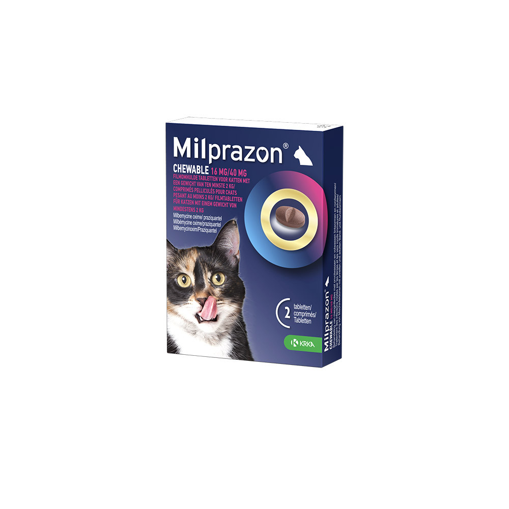 Milprazon Chewable grote kat (16 mg / 40 mg) | Voordelig