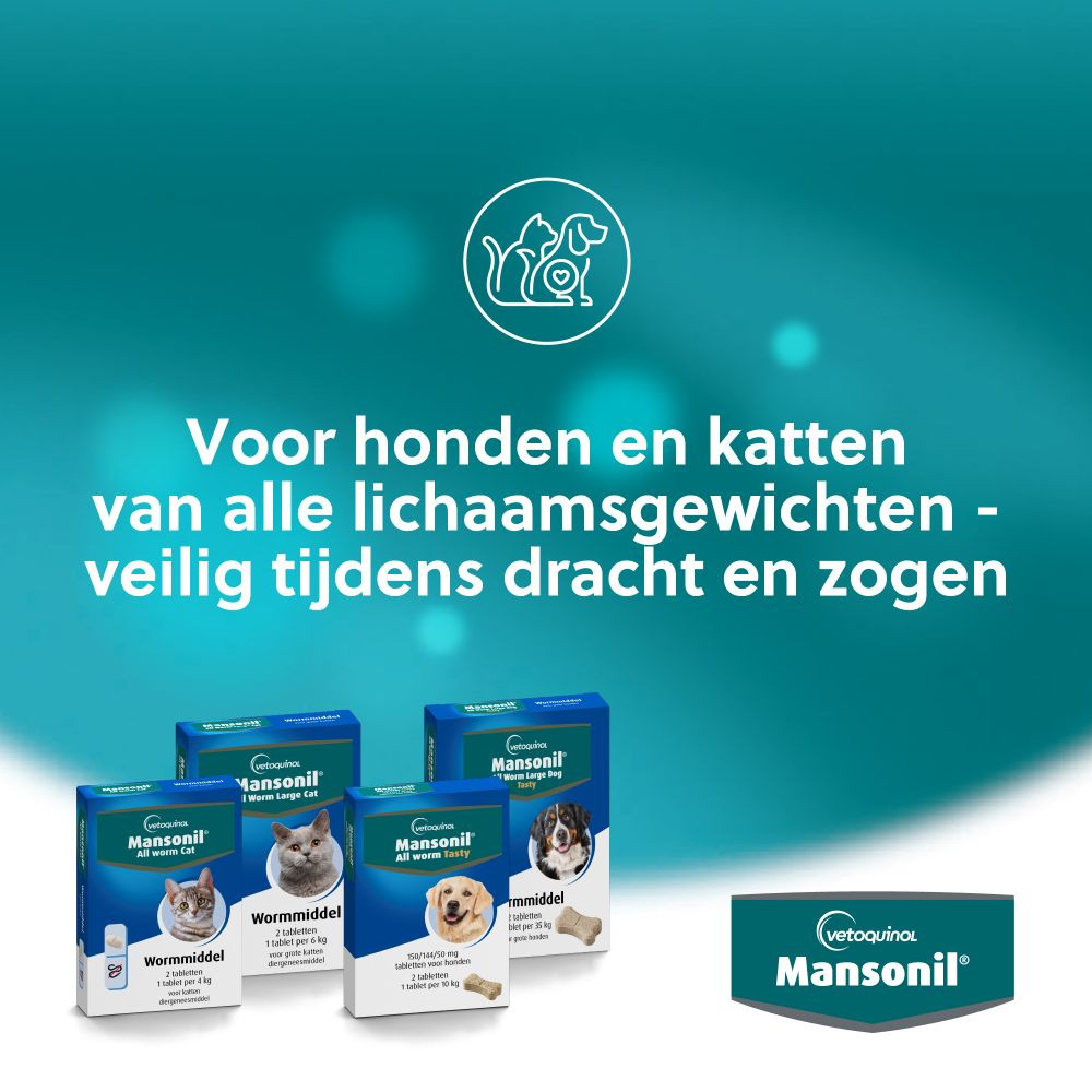 Mansonil All Worm Large Dog Flavour | Ontworming voor de hond